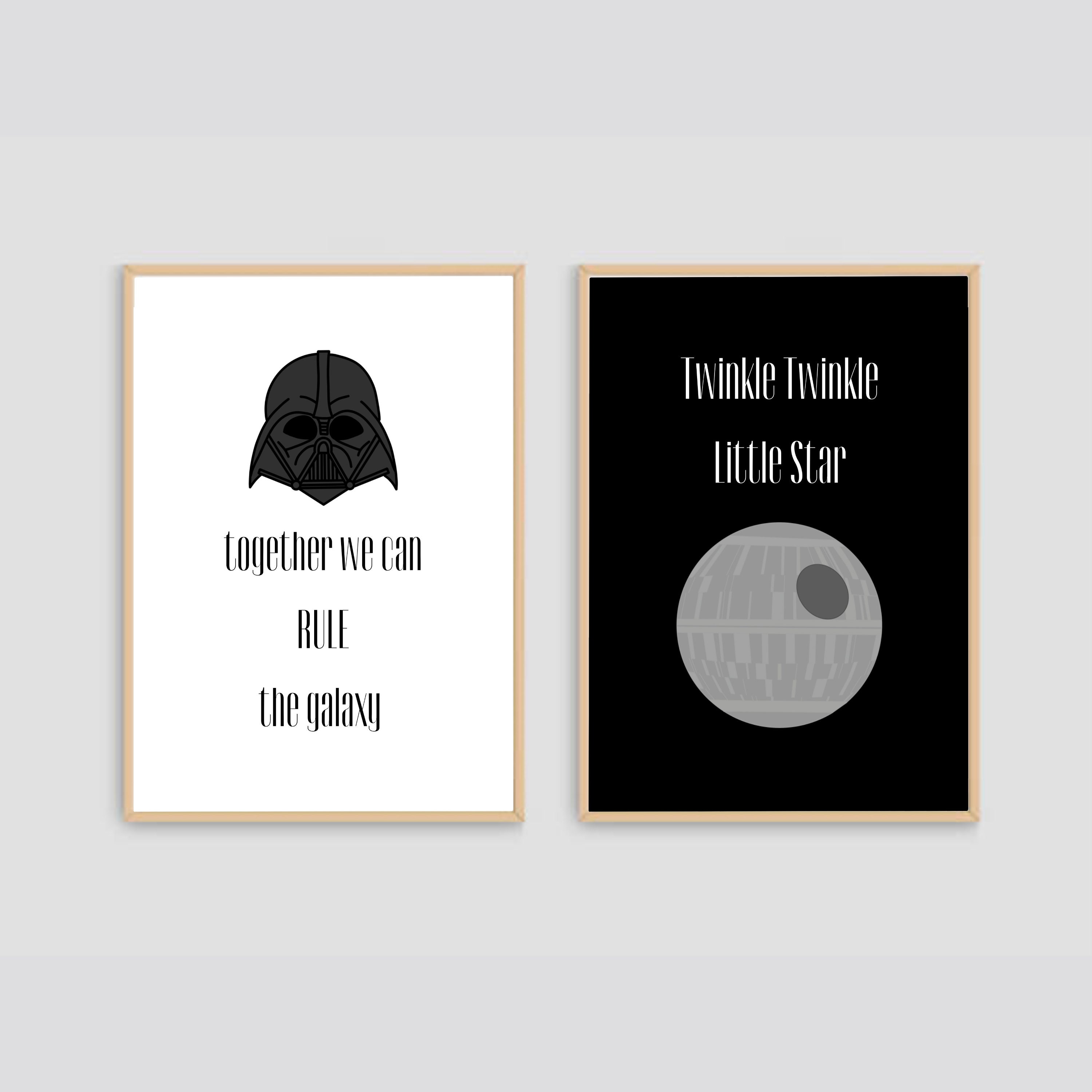 Star Wars Decor BB8 Darth Vader Death Star Digital Prints - Etsy