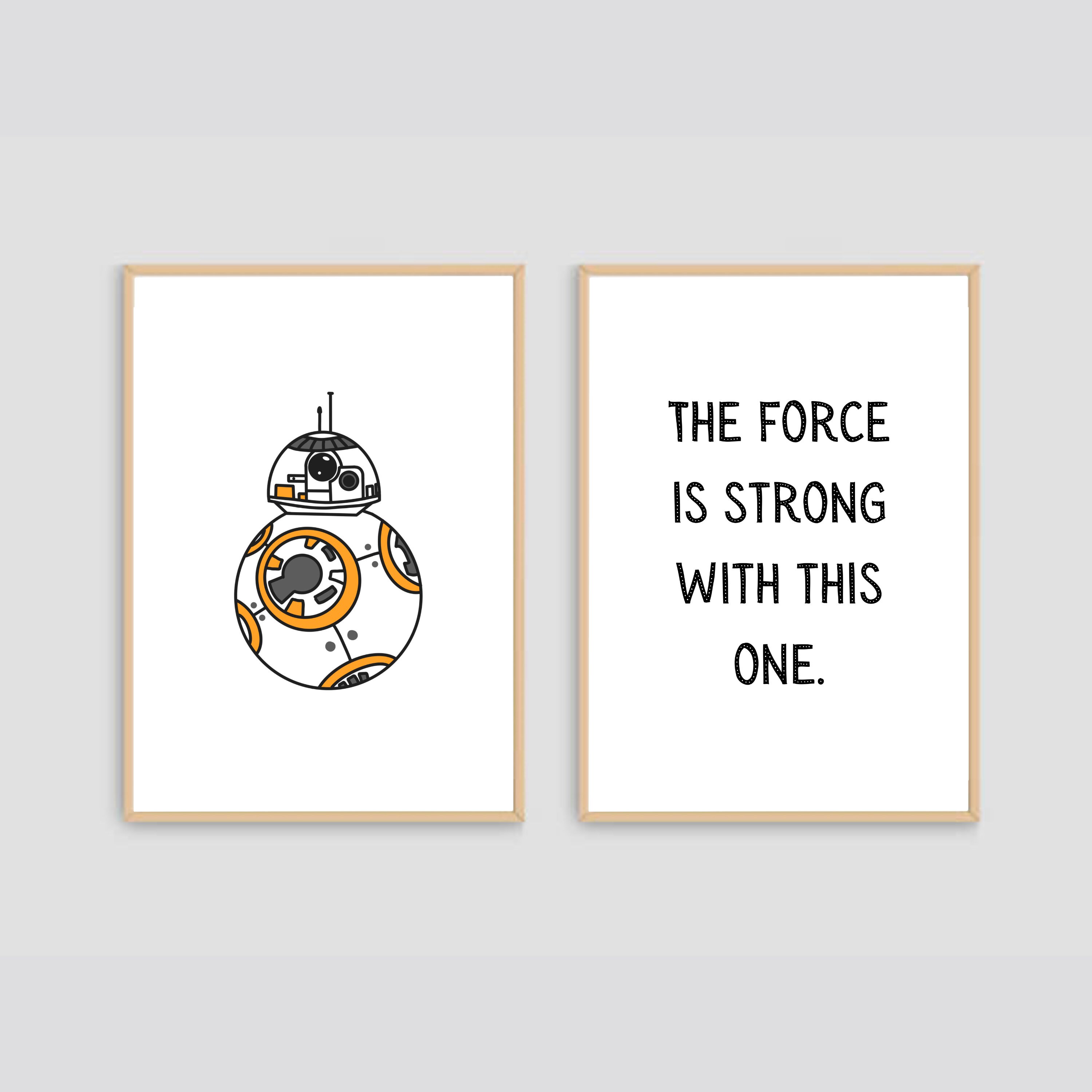 Star Wars Decor BB8 Darth Vader Death Star Digital Prints - Etsy