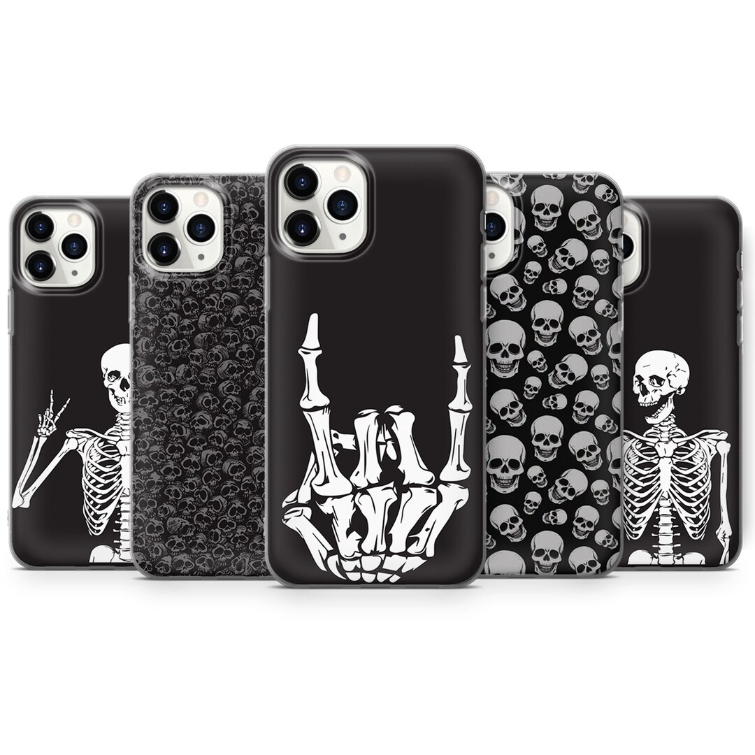 Skeleton Phone Case Skull Cover for iPhone 17pro, 16E, 15, 14, 13 ...