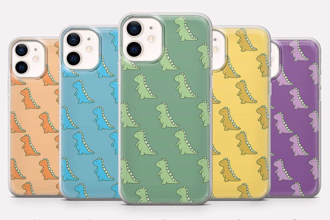 Cute Dinosaur Phone Case T-rex Cover for iPhone 15, 14, 13, 12, 11 ...