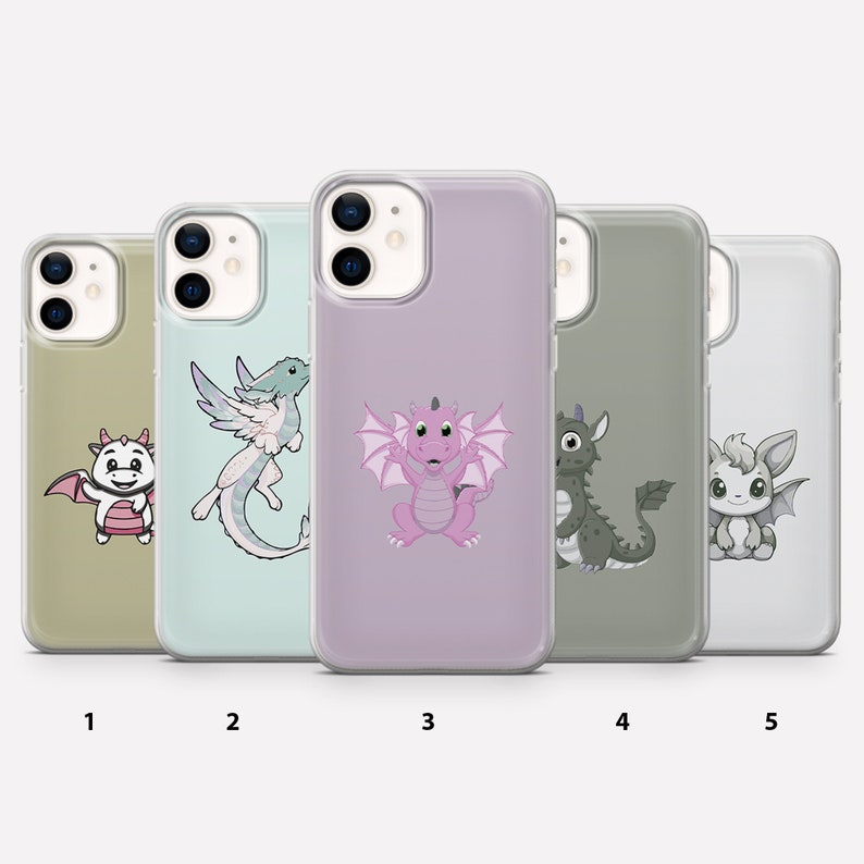 Dragon Phone Case Cute Cover for iPhone 15, 14, 13, 12, 11, Samsung ...