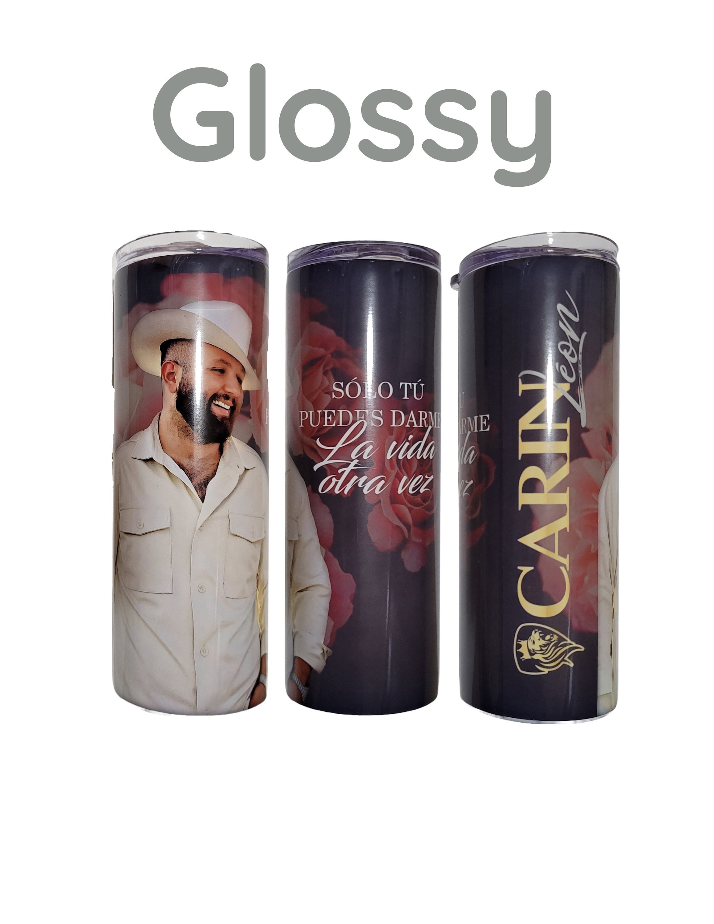 Carin Leon Tumbler Carin Leon Roses Skinny Tumbler 20 - Etsy