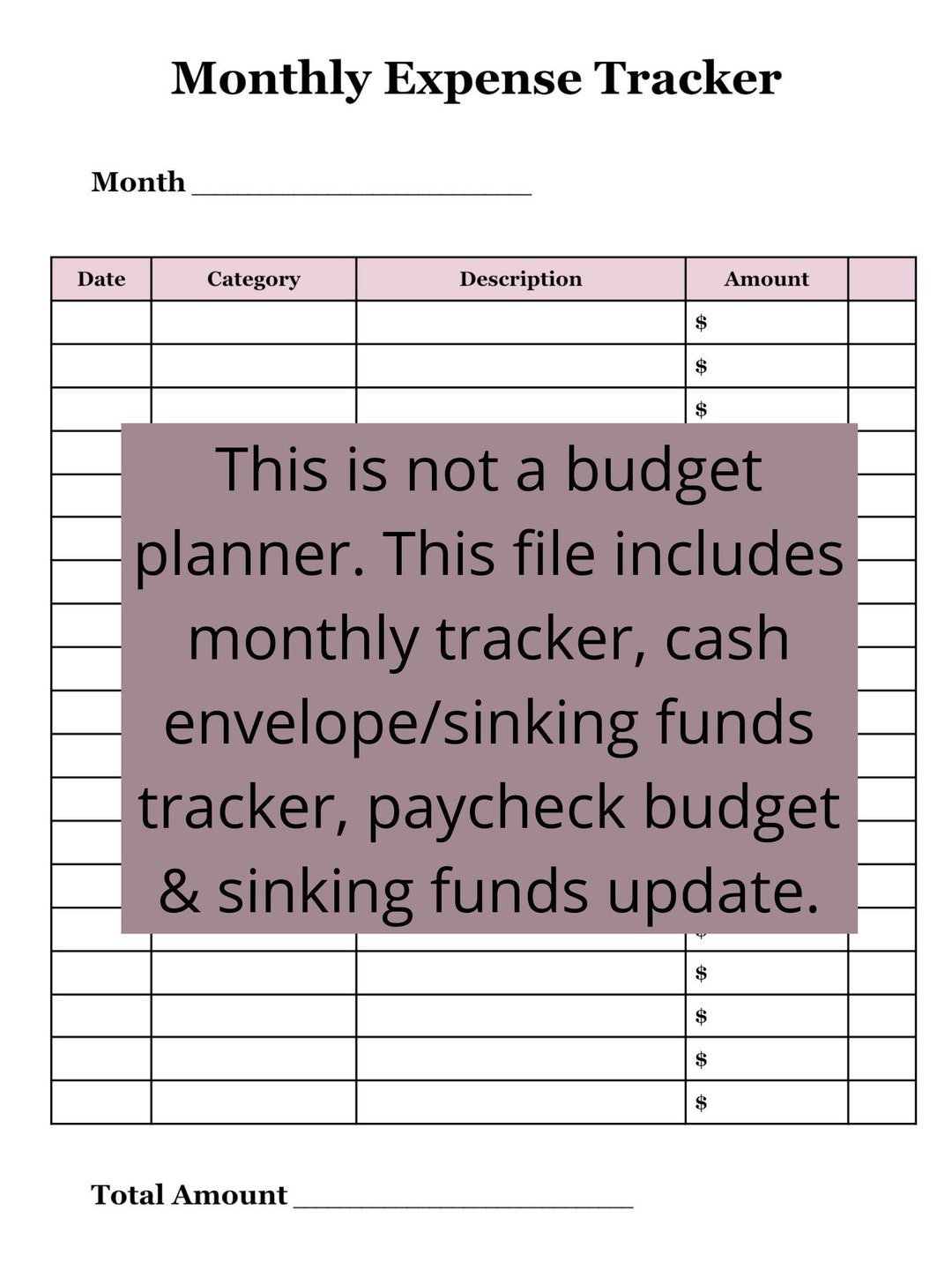 Lynachou Monthly Expense Tracker (pink) - Etsy