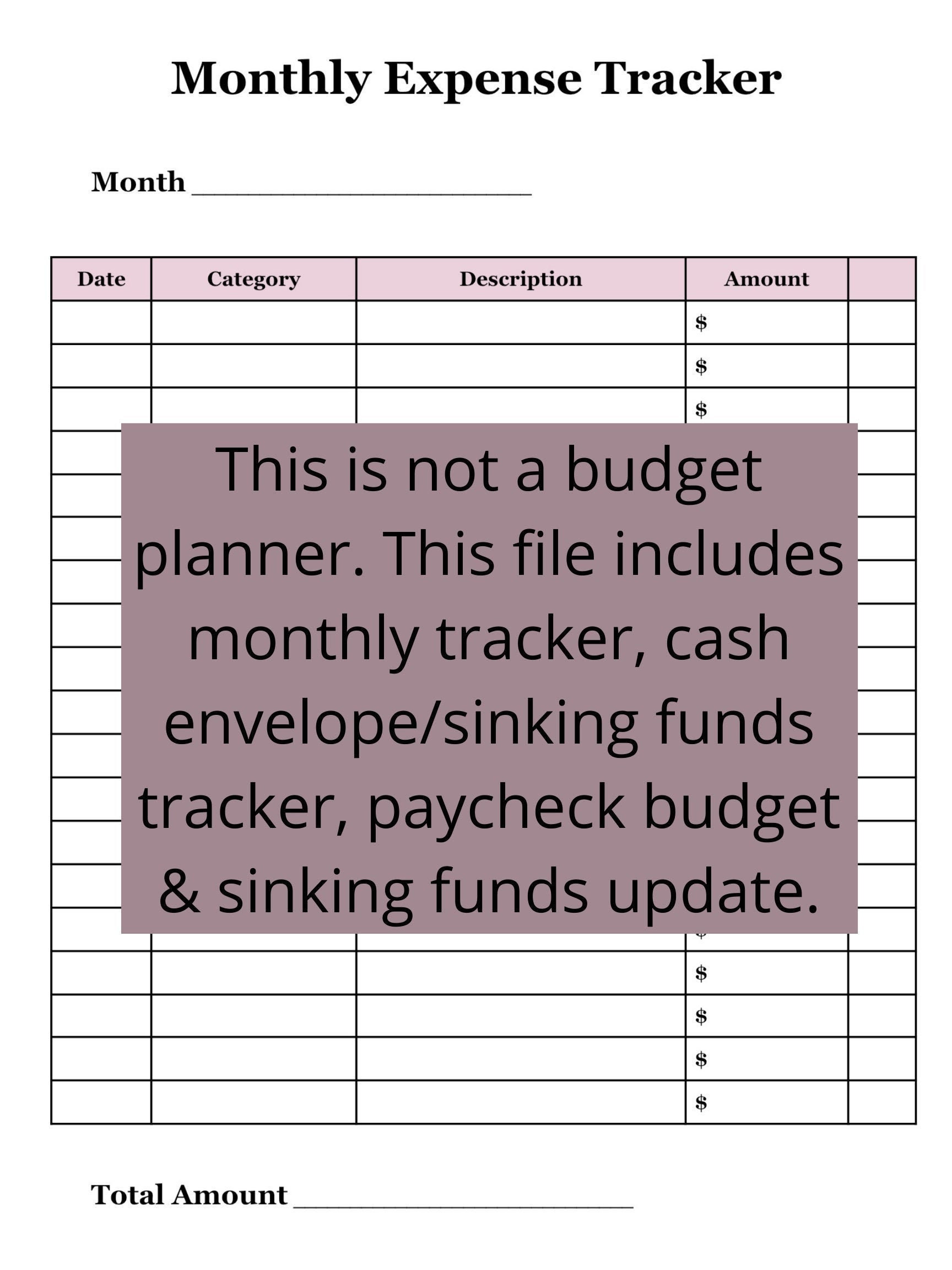 Lynachou Monthly Expense Tracker pink - Etsy