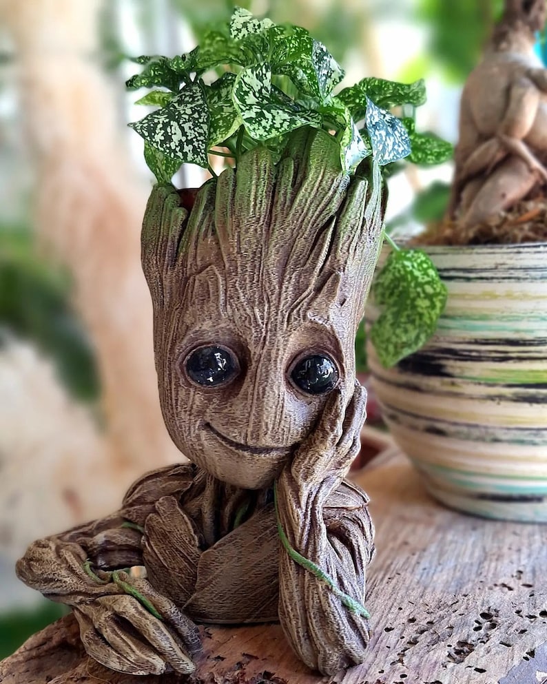 Baby Groot Planter 3D Printed and Hand Painted/guardians of the Galaxy ...