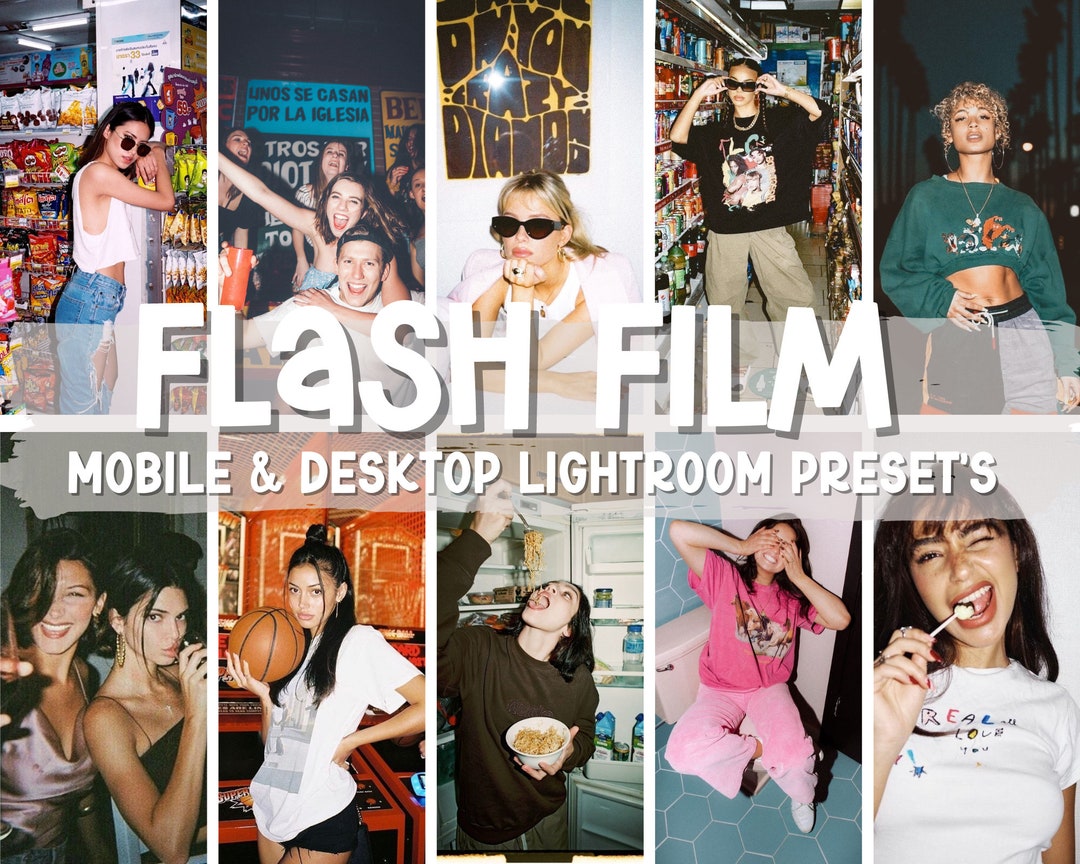 15 Lightroom Flash Film Presets Disposable Camera Effect Film Look ...