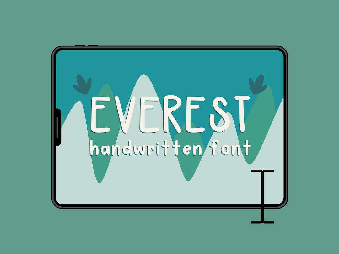 Everest - Tall Capital Letters Font for Procreate | Unique Digital ...
