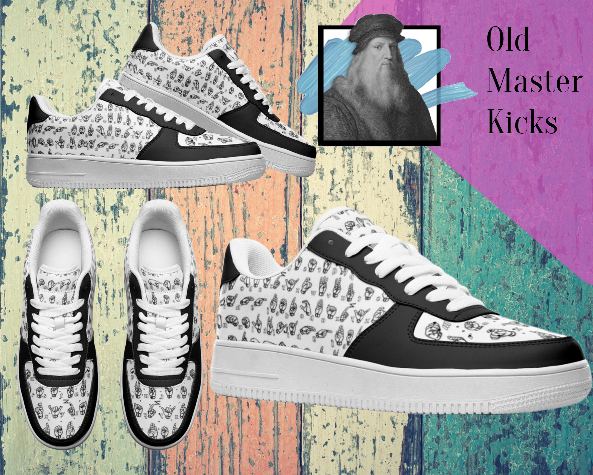 Oldmasterskicks: Sign Language Custom Shoes, ASL Sneakers, Sign ...