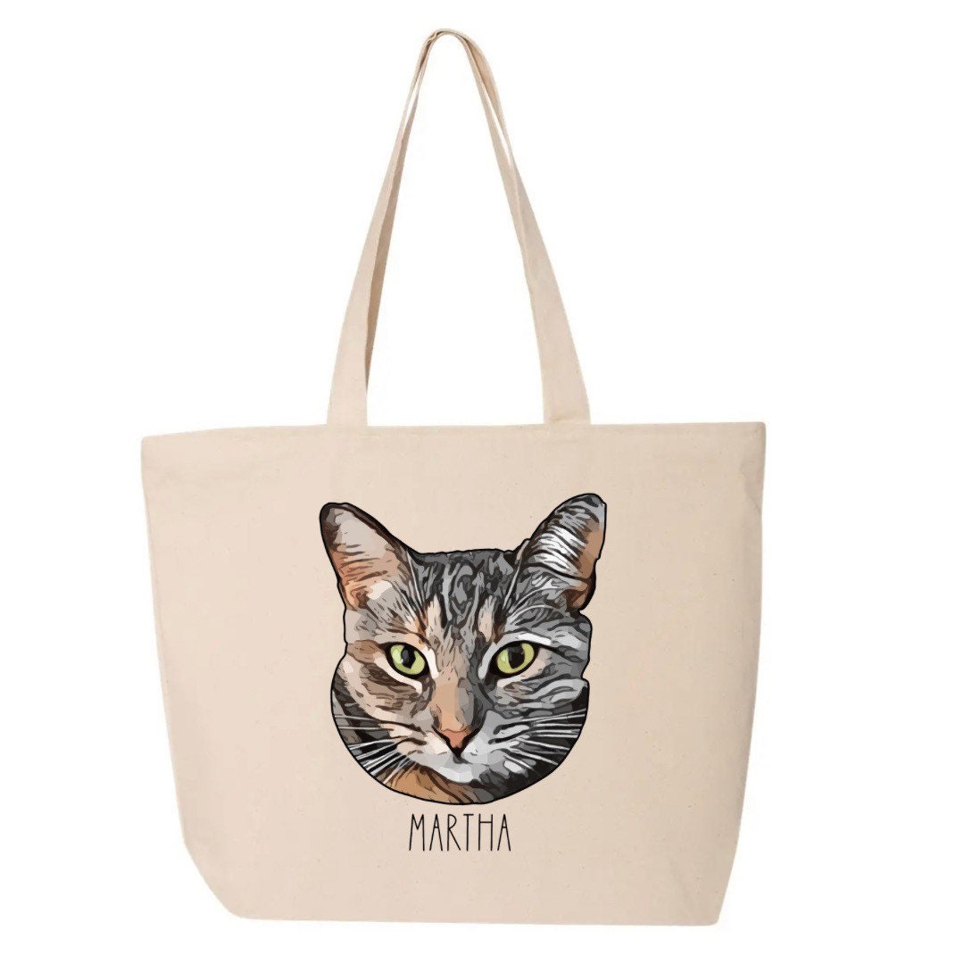 Custom Pet Tote Bag Using Pet Photo-reusable Tote Bag-travel - Etsy