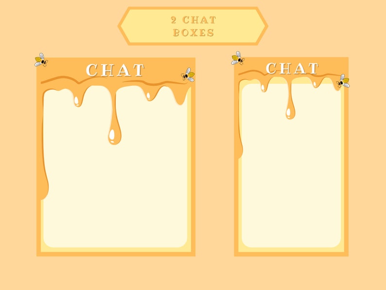 Yellow and Orange Bumblebee Twitch Overlays, Cozy - Etsy