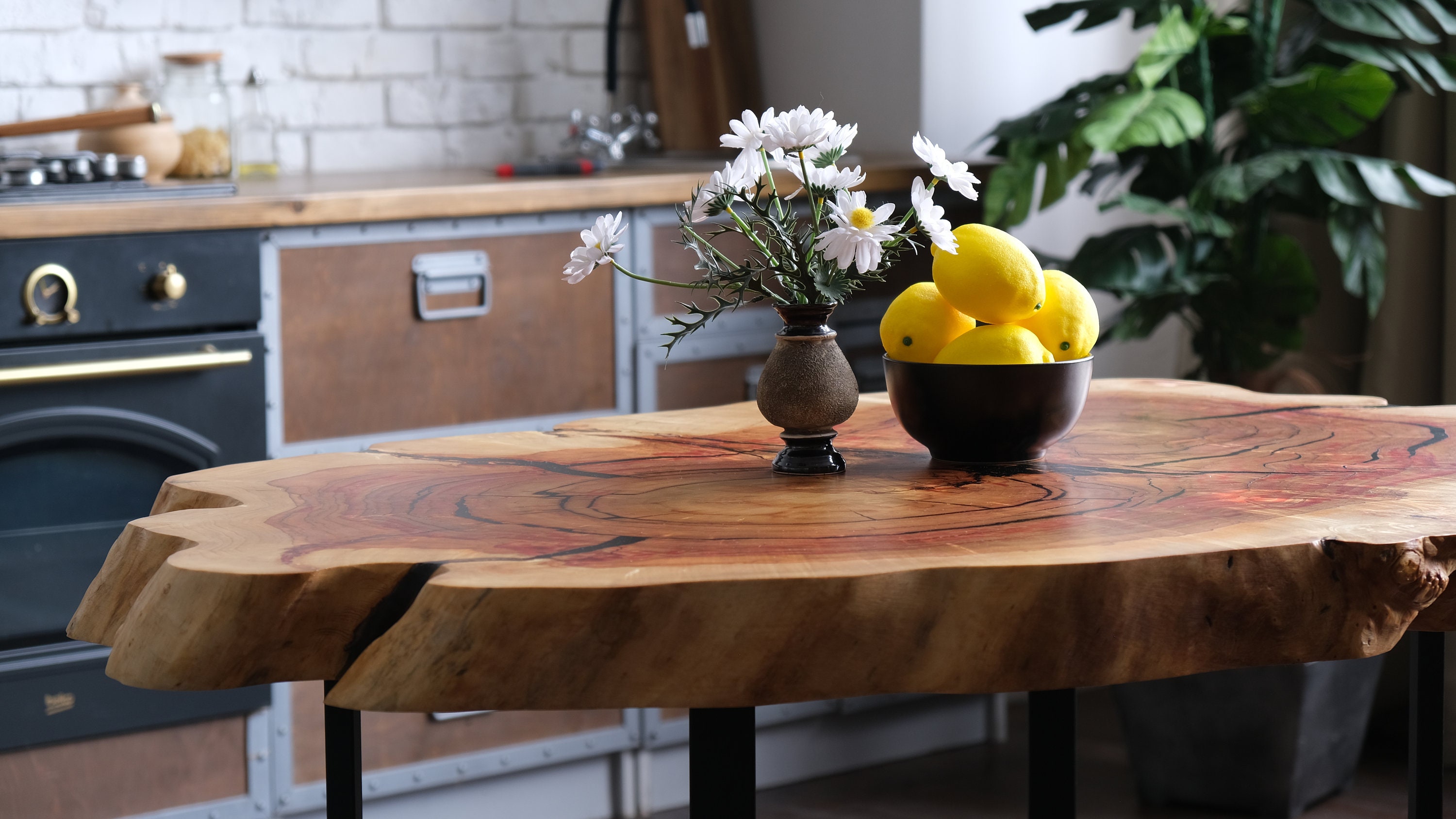 Nature's Art: Handcrafted Wooden Dining Table From a Unique Maple Slab ...