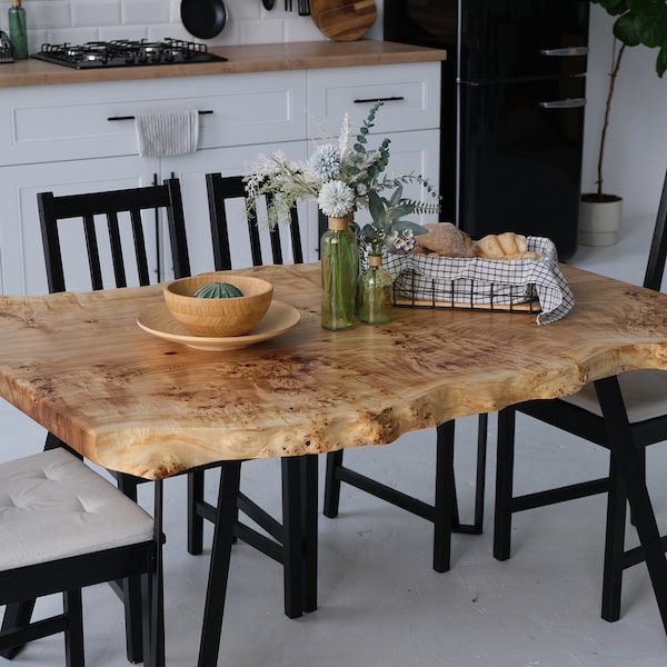 Wood Slab Dining Table - Etsy