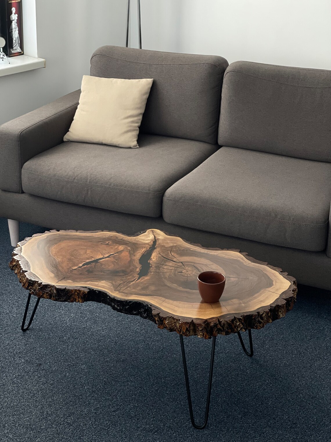 Slab Wood Coffee Table, Handcrafted Coffee Table, Live Edge Coffee ...