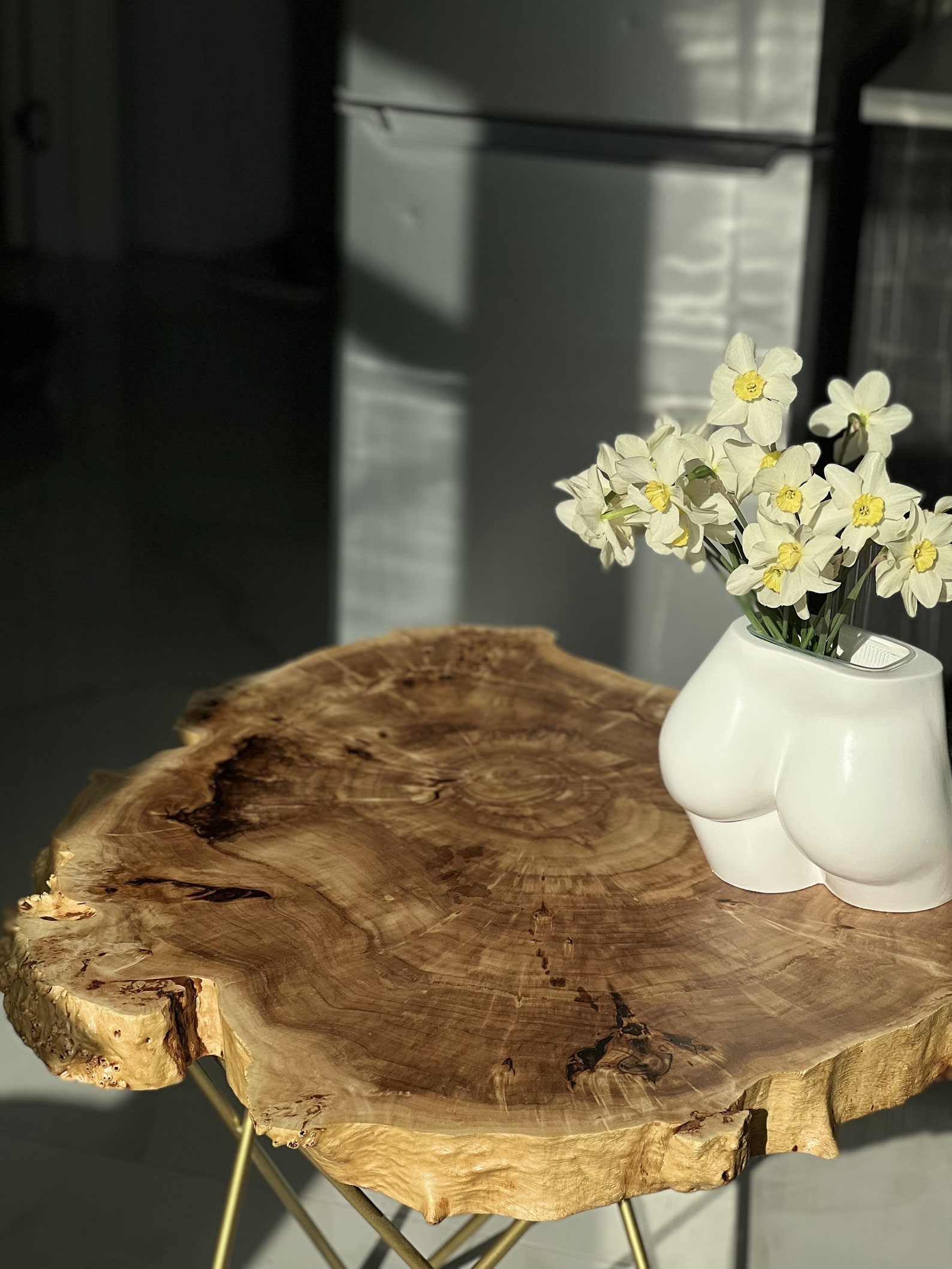 Burl Poplar Coffee Table, Live Edge Coffee Table, Unique Coffee Table ...