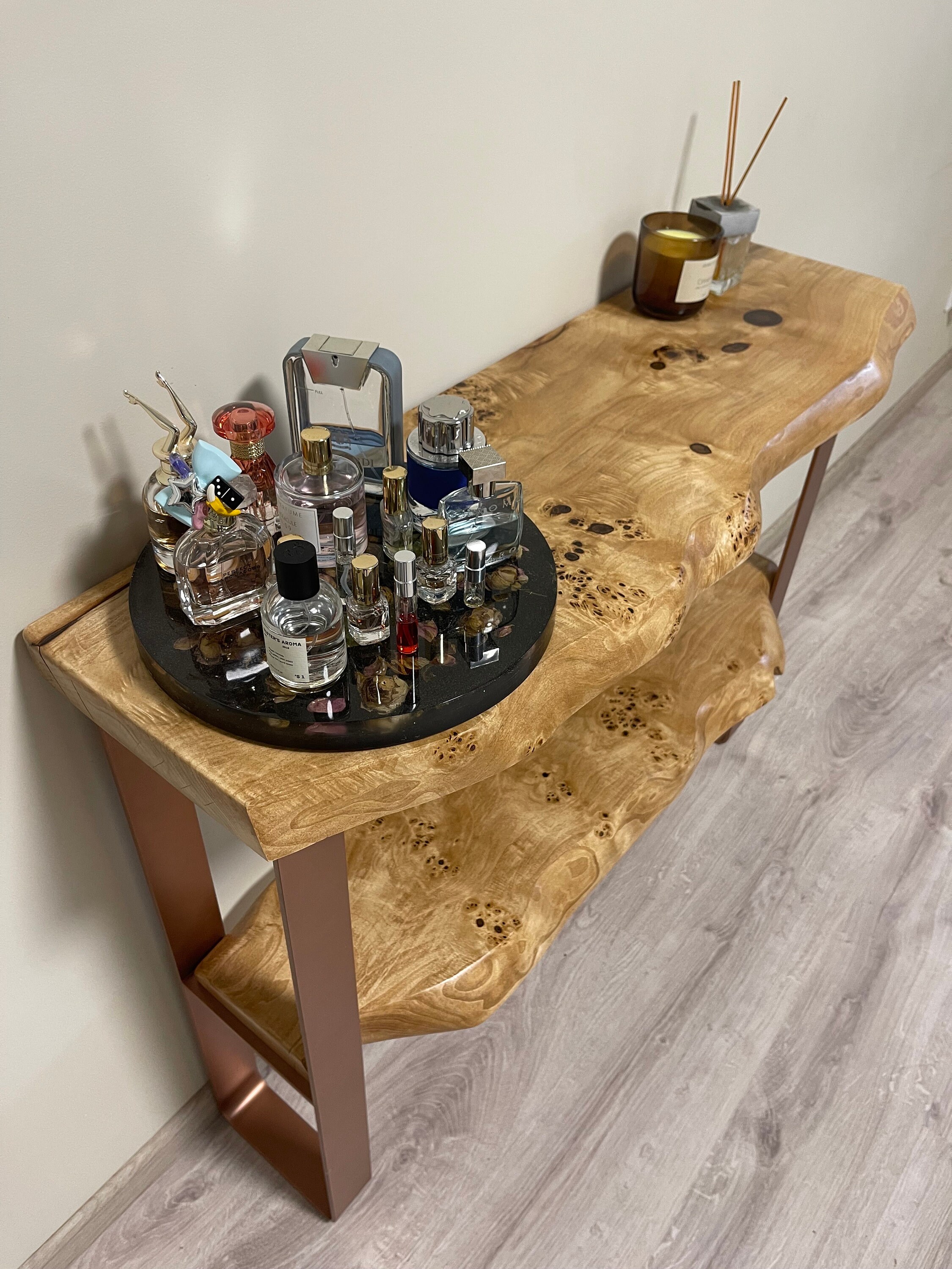 Handcrafted Live Edge Console Table Ideal for Small Spaces - Etsy