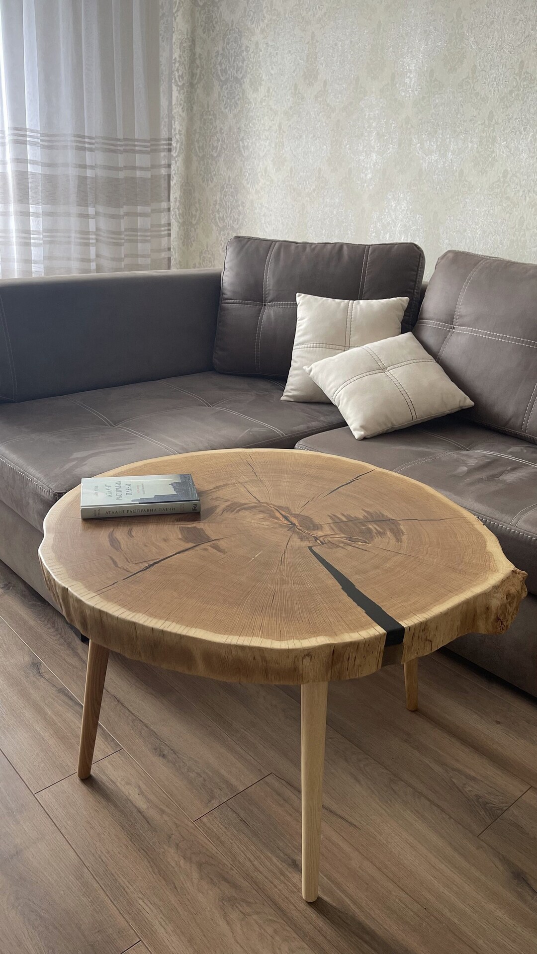 Oak Wood Coffee Table, Natural Coffee Table, Solid Wood Coffee Table ...