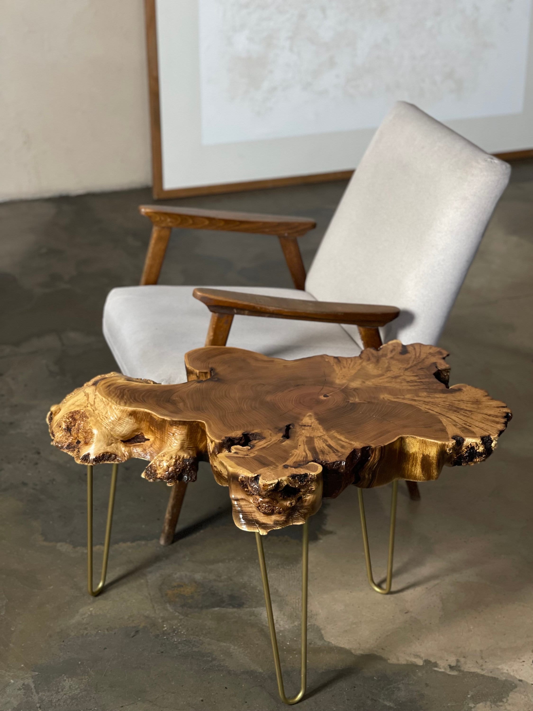 Coffee Table Wood Round,modern Coffee Table Round,slab Coffee Table ...
