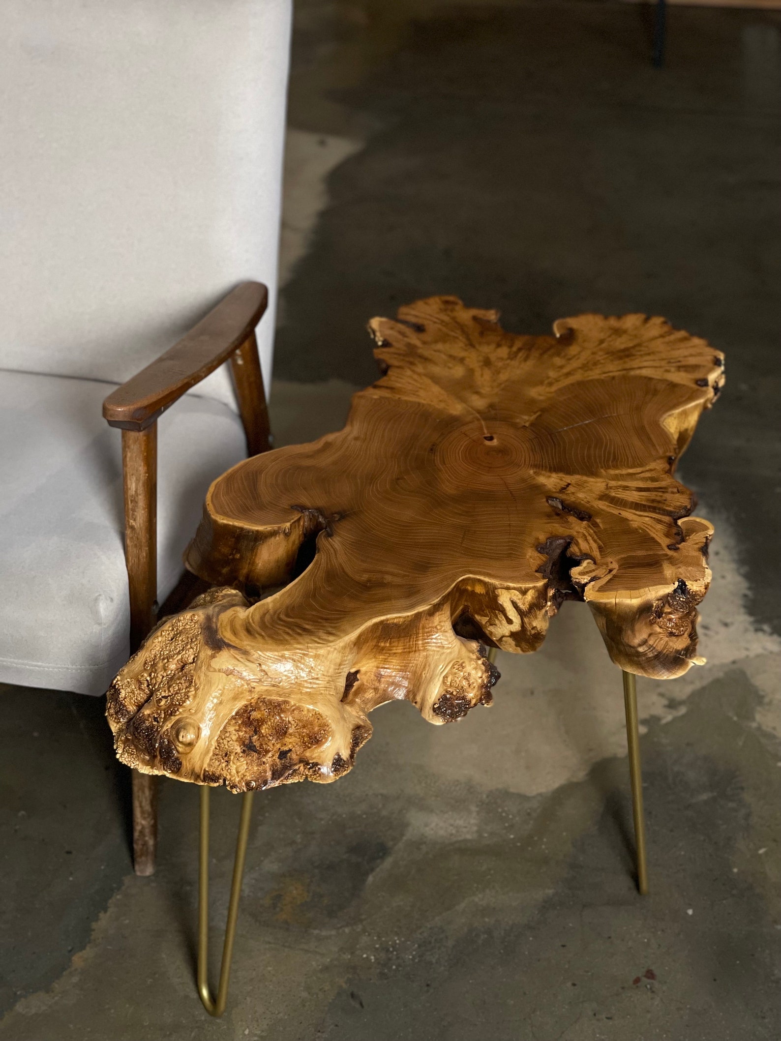 Coffee Table Wood Round,modern Coffee Table Round,slab Coffee Table ...
