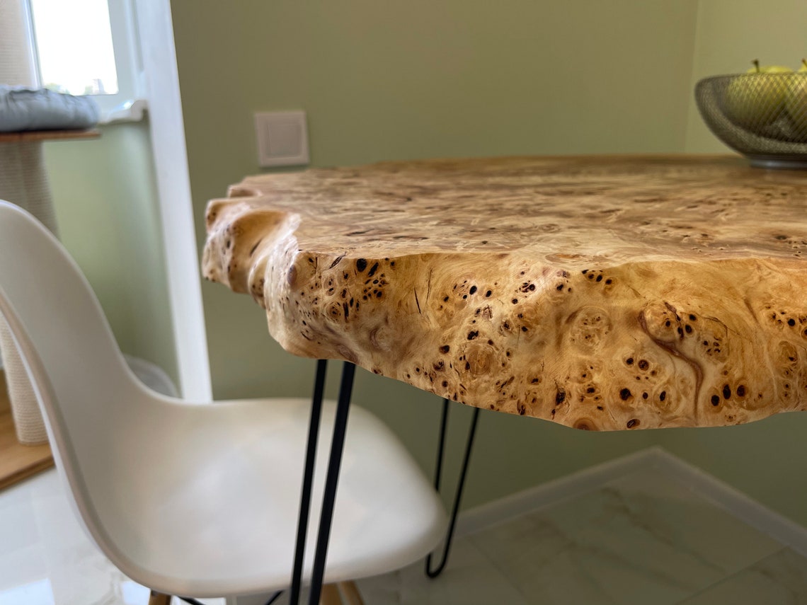 Live Edge Dining Table, Live Edge Dining Table, Wood Table, Round Table ...