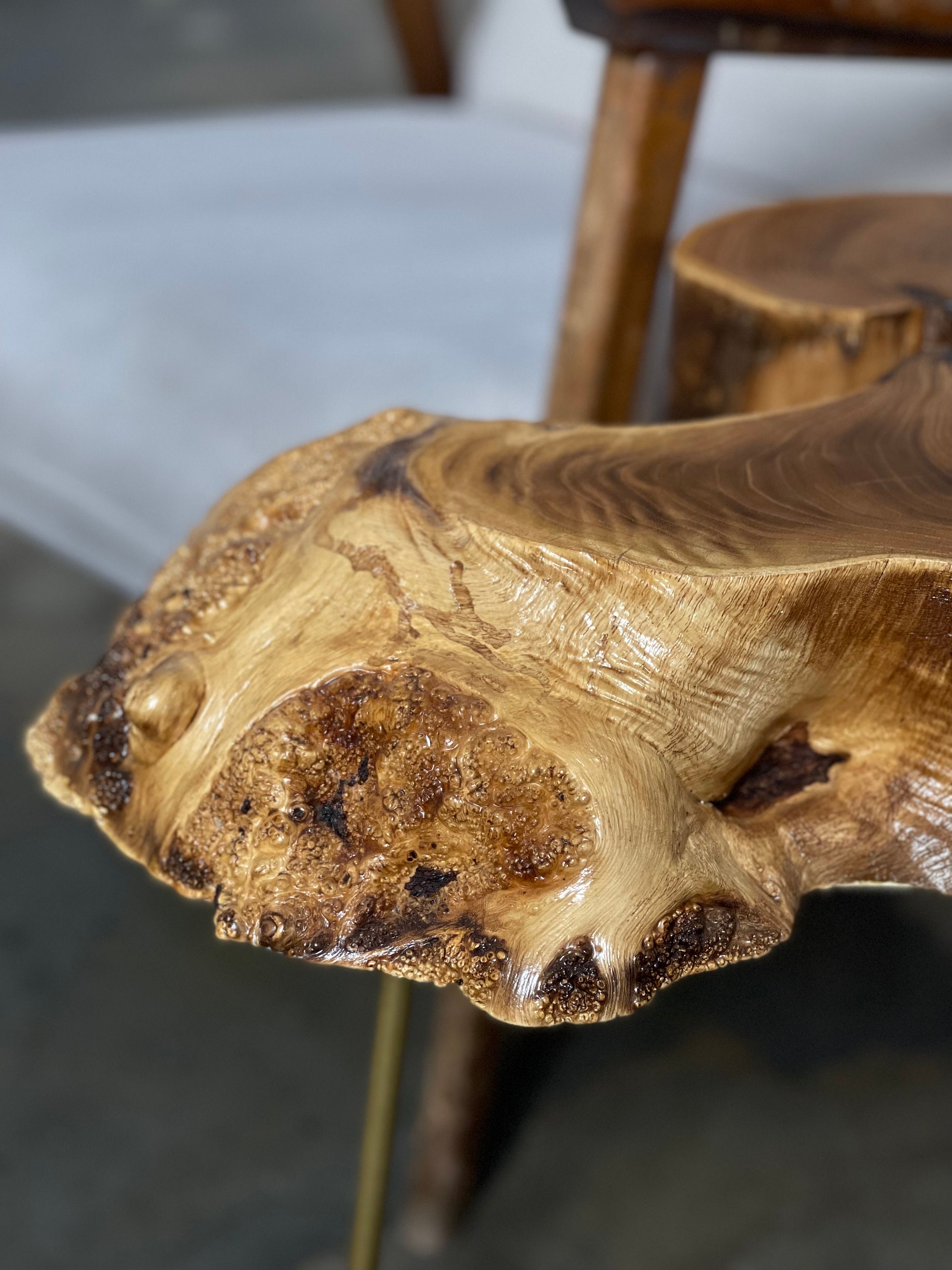 Coffee Table Wood Round,modern Coffee Table Round,slab Coffee Table ...