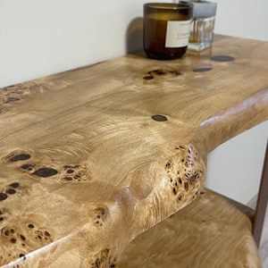 Handcrafted Live Edge Console Table - Ideal for Small Spaces, Hallways ...