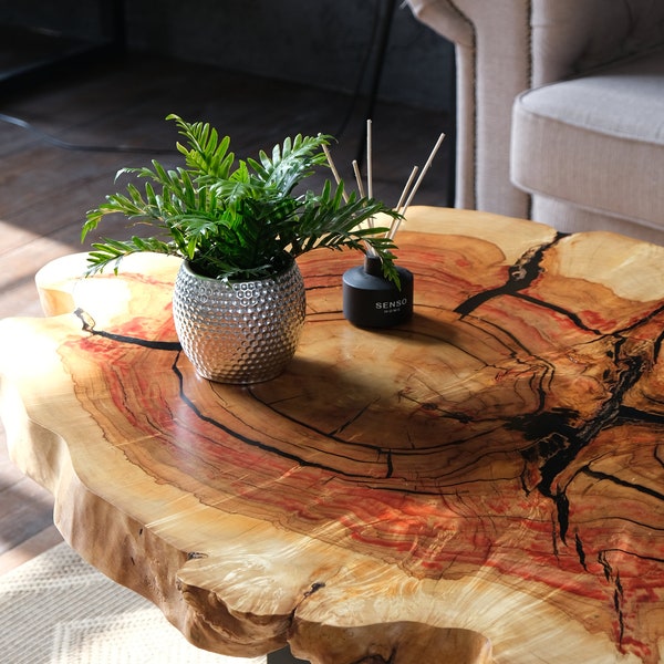 Wood Slab Coffee Table - Etsy