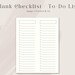 Blank Checklist Planner Printable, to Do List Planner, Checklist ...