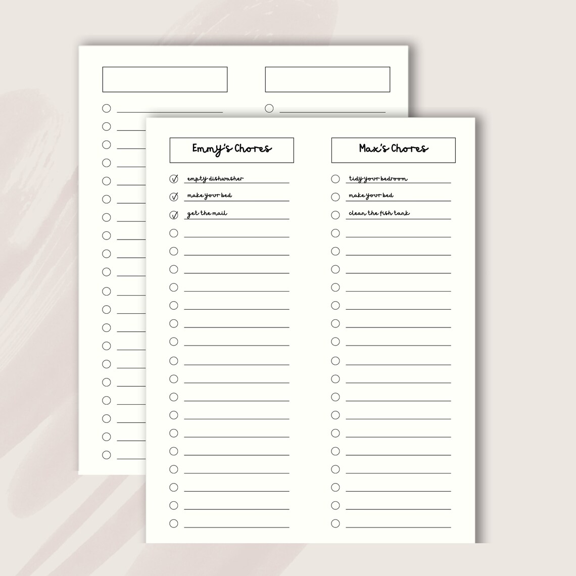 Blank Checklist Planner Printable, to Do List Planner, Checklist ...