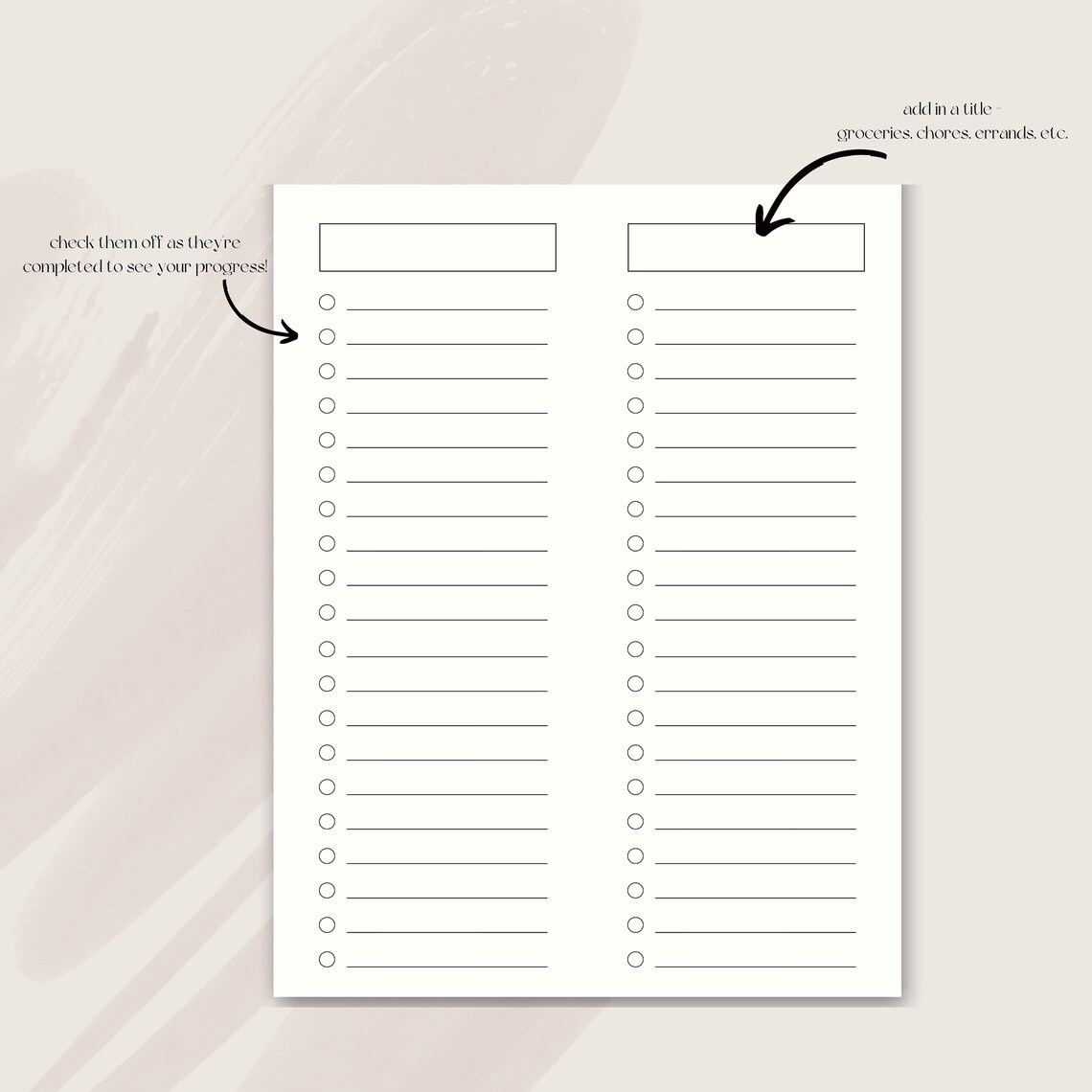 Blank Checklist Planner Printable to Do List Planner - Etsy