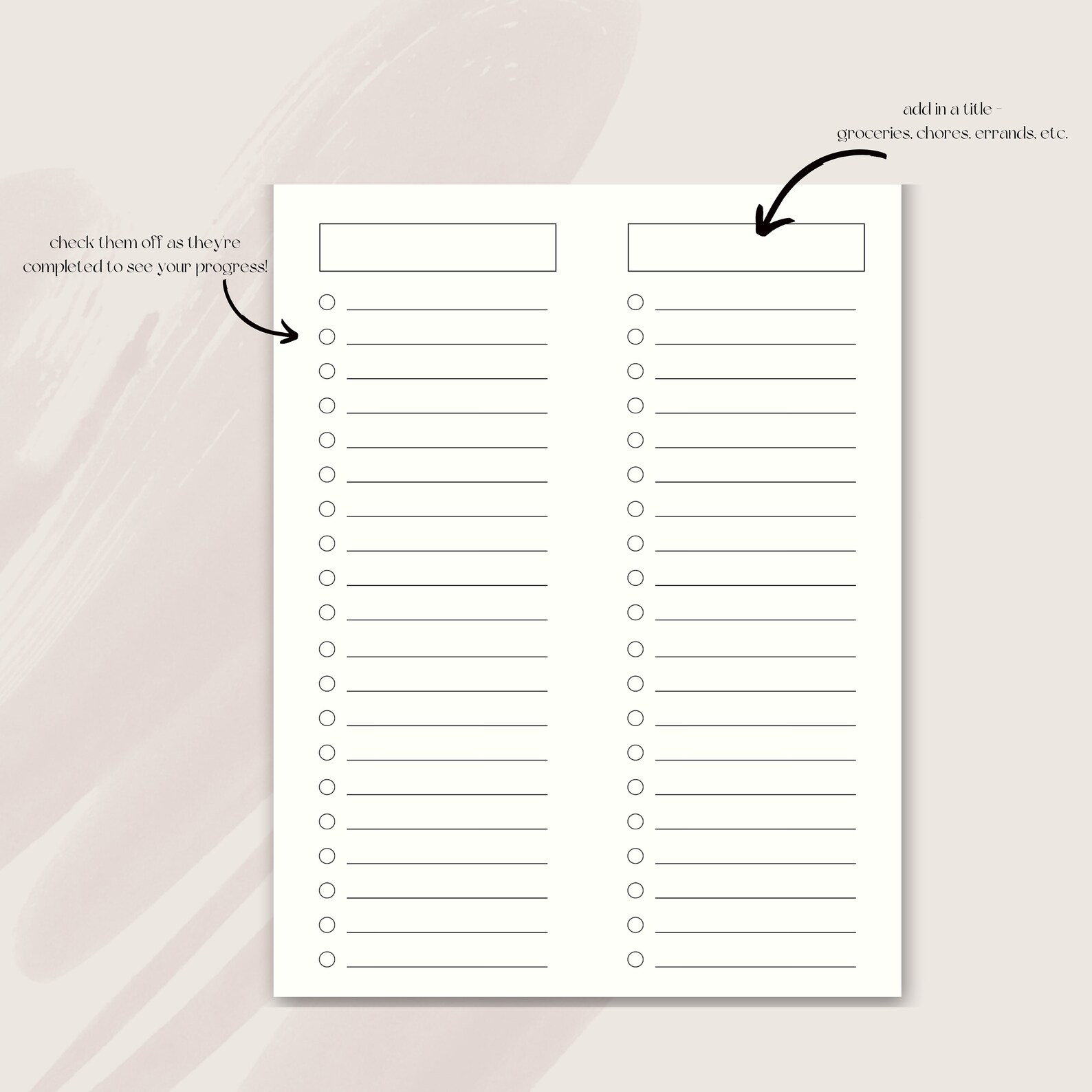 Blank Checklist Planner Printable to Do List Planner - Etsy