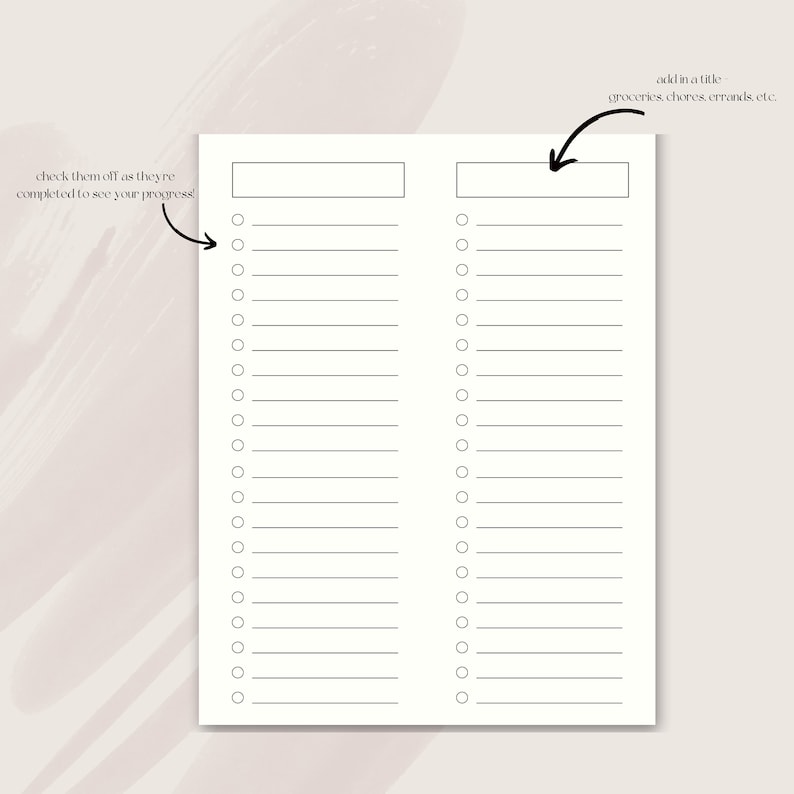 Blank Checklist Planner Printable, to Do List Planner, Checklist ...
