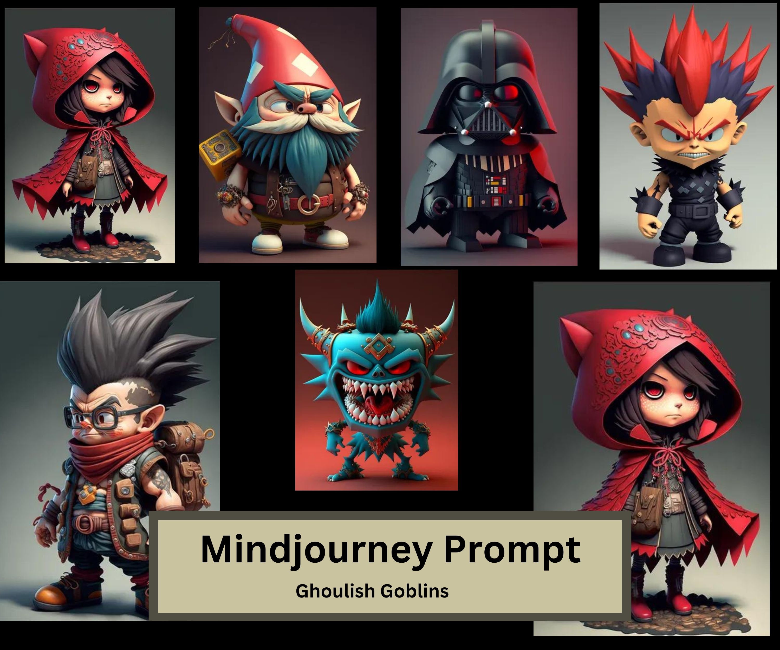 Midjourney Prompt Ai Art Ghoulish Goblins Prompt Ai Cartoon Style ...