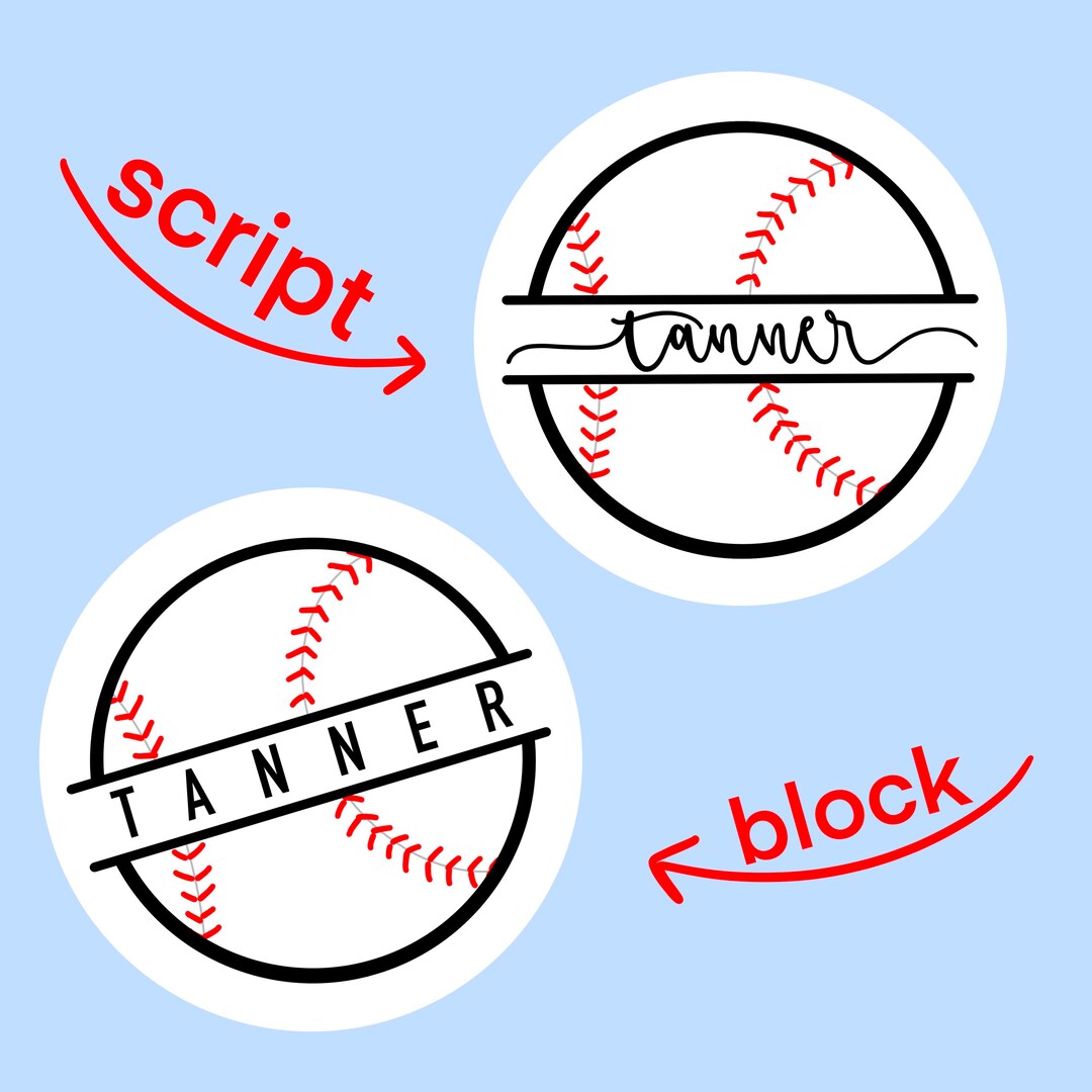 Custom Waterproof Baseball Name Sticker - Etsy