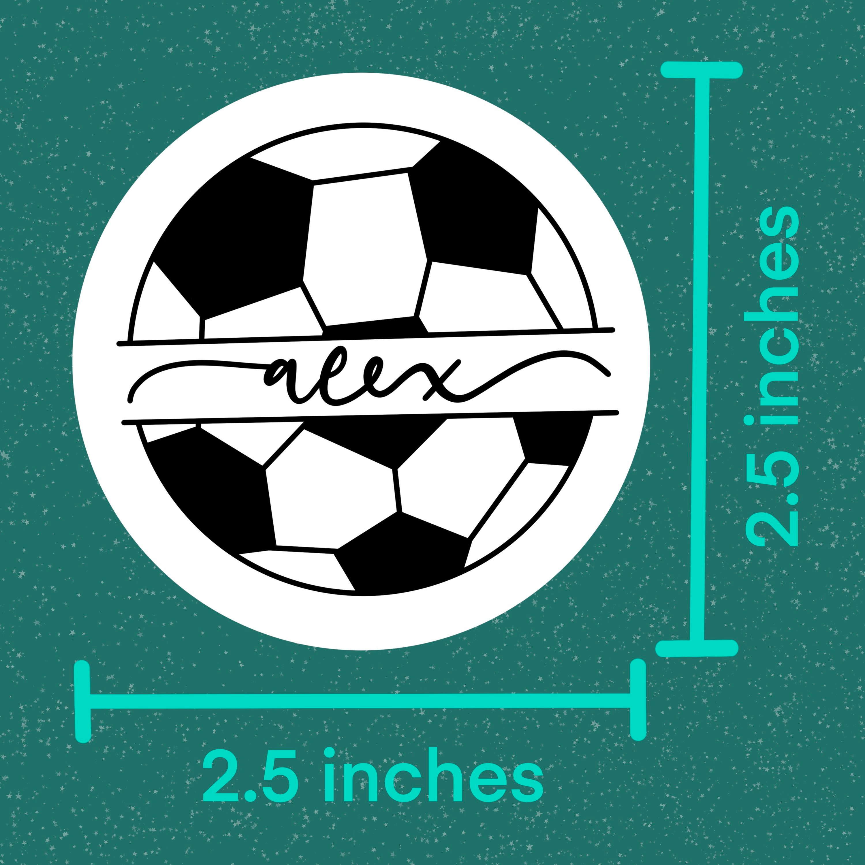 Custom Waterproof Soccer Ball Name Sticker | Etsy