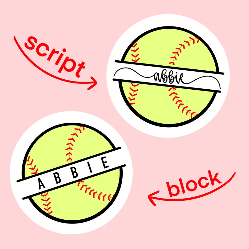 Softball Sticker - Etsy