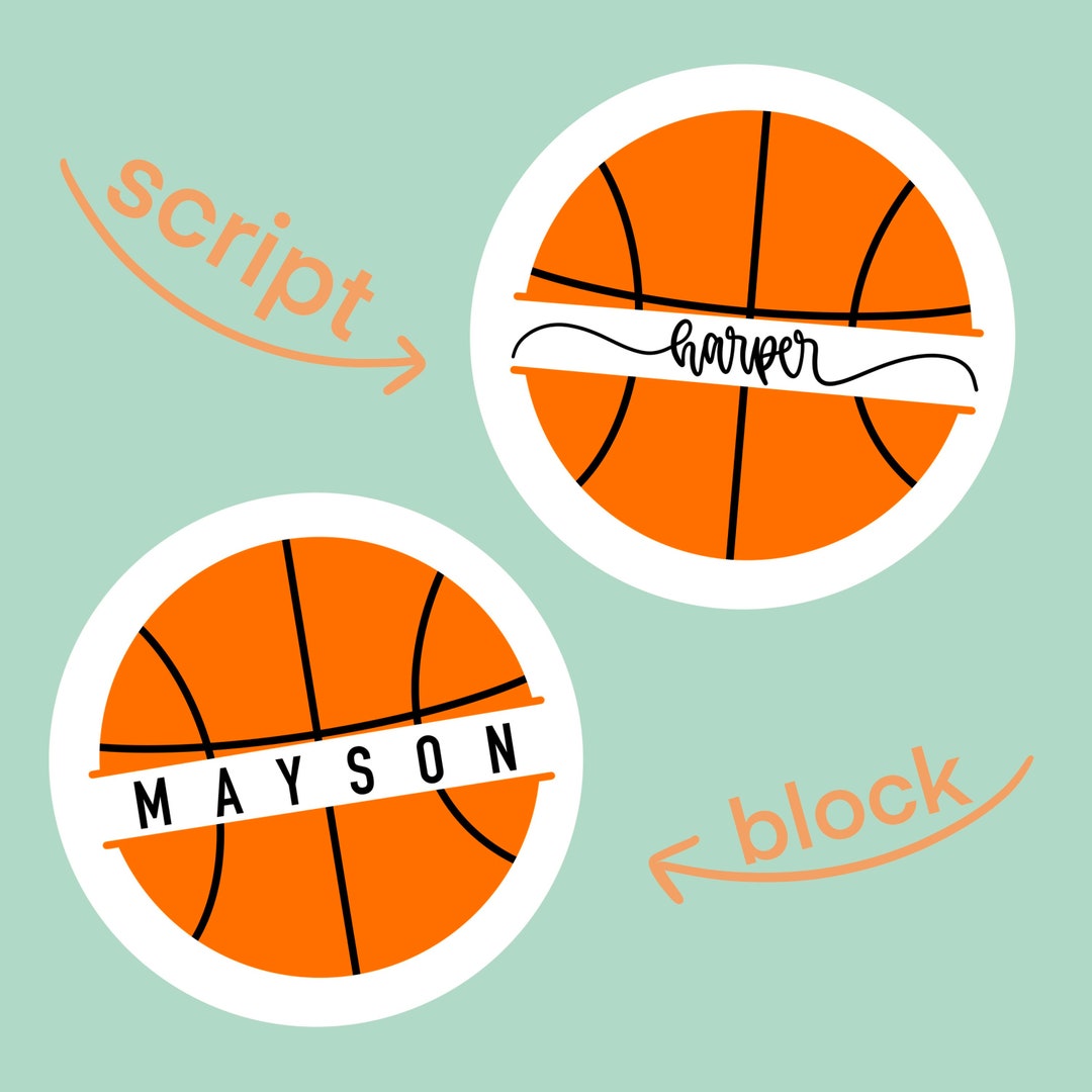 Custom Waterproof Basketball Name Sticker - Etsy