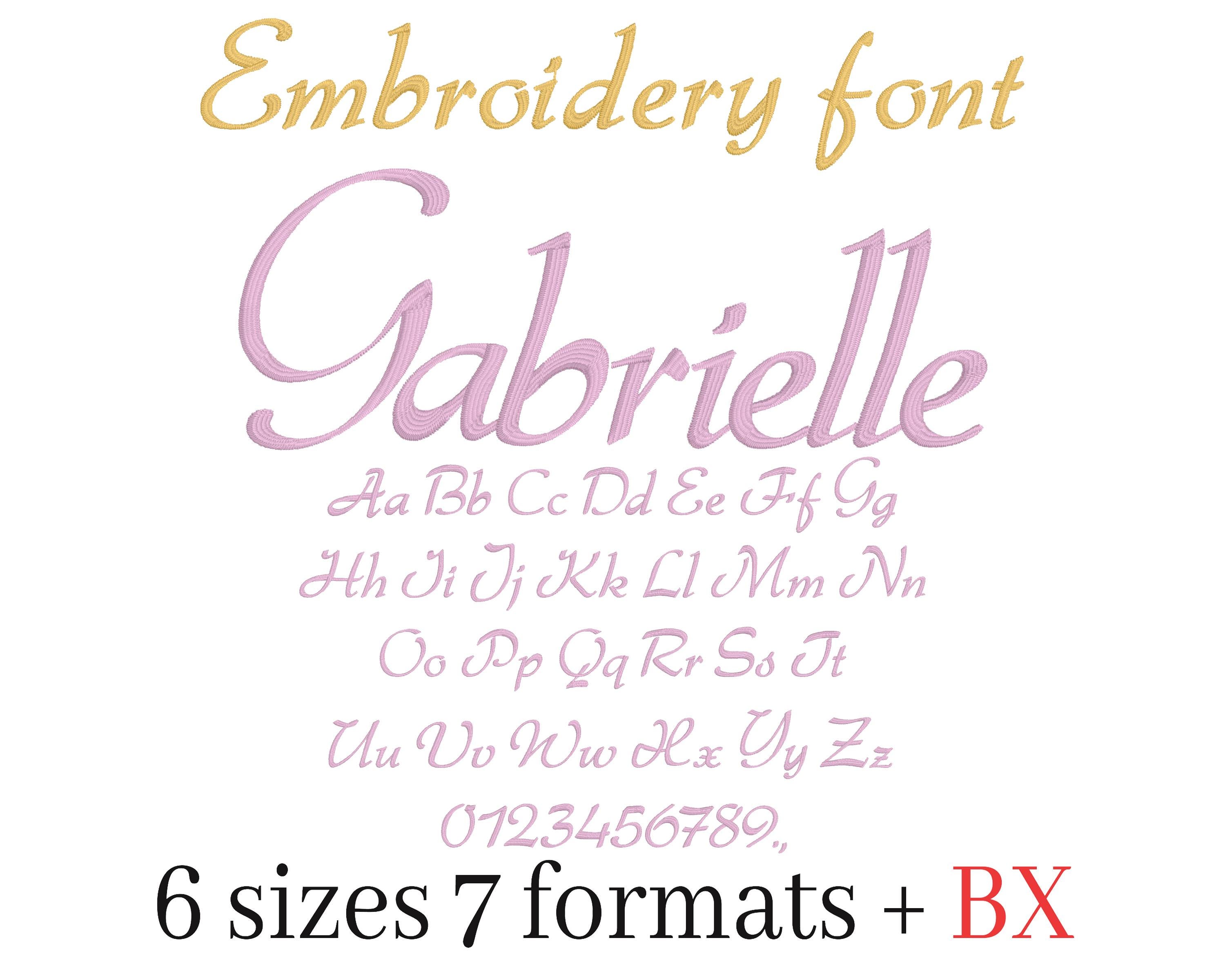 Gabrielle Embroidery Font Alphabet Machine Embroidery Design BX Format ...