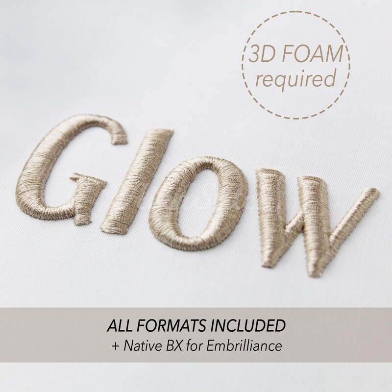 3d Puff Embroidery Font - Etsy