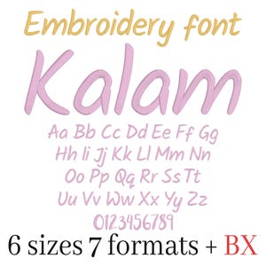 Kalam Embroidery Font Alphabet Machine Embroidery Design BX Format ...