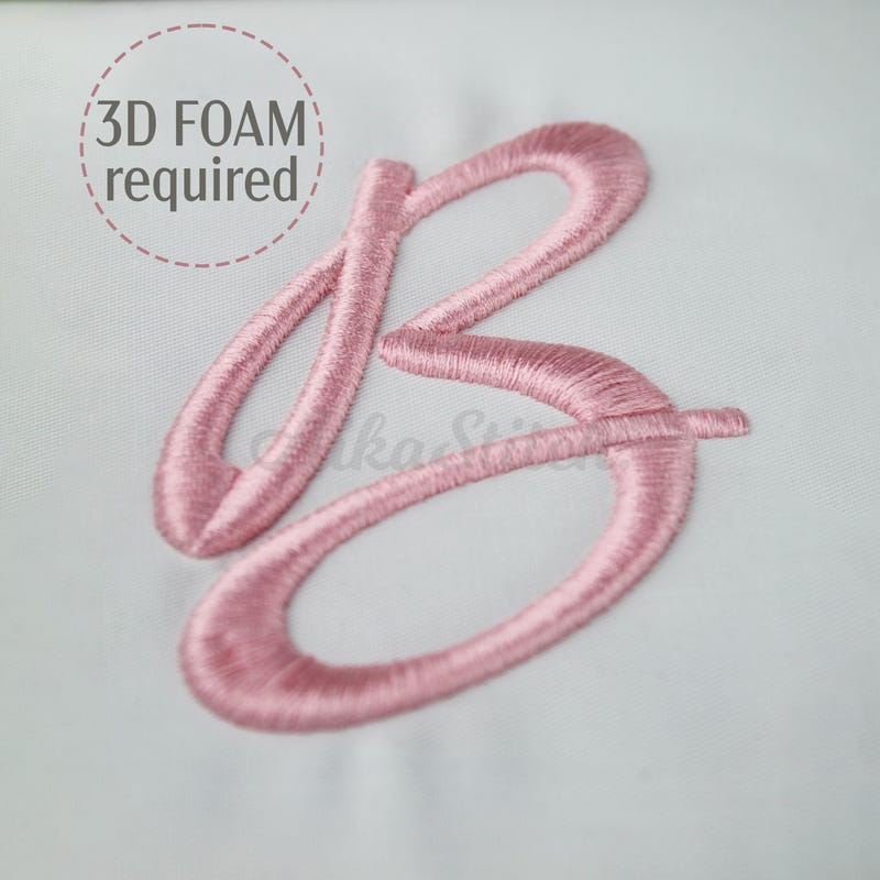 3d Puff Embroidery Font - Etsy
