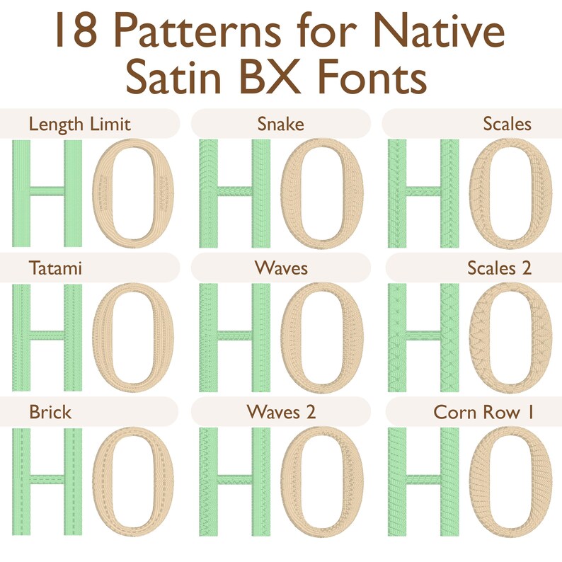 Kalam Embroidery Font; Native Bx Fonts Alphabet; Satin Stitch BX Format ...