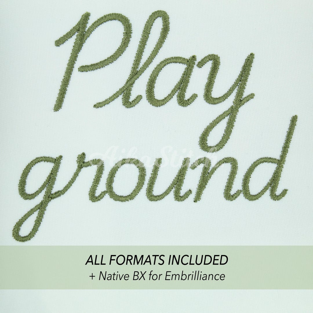 Playground Embroidery Font; Native Bx Fonts Alphabet; Satin Stitch BX ...