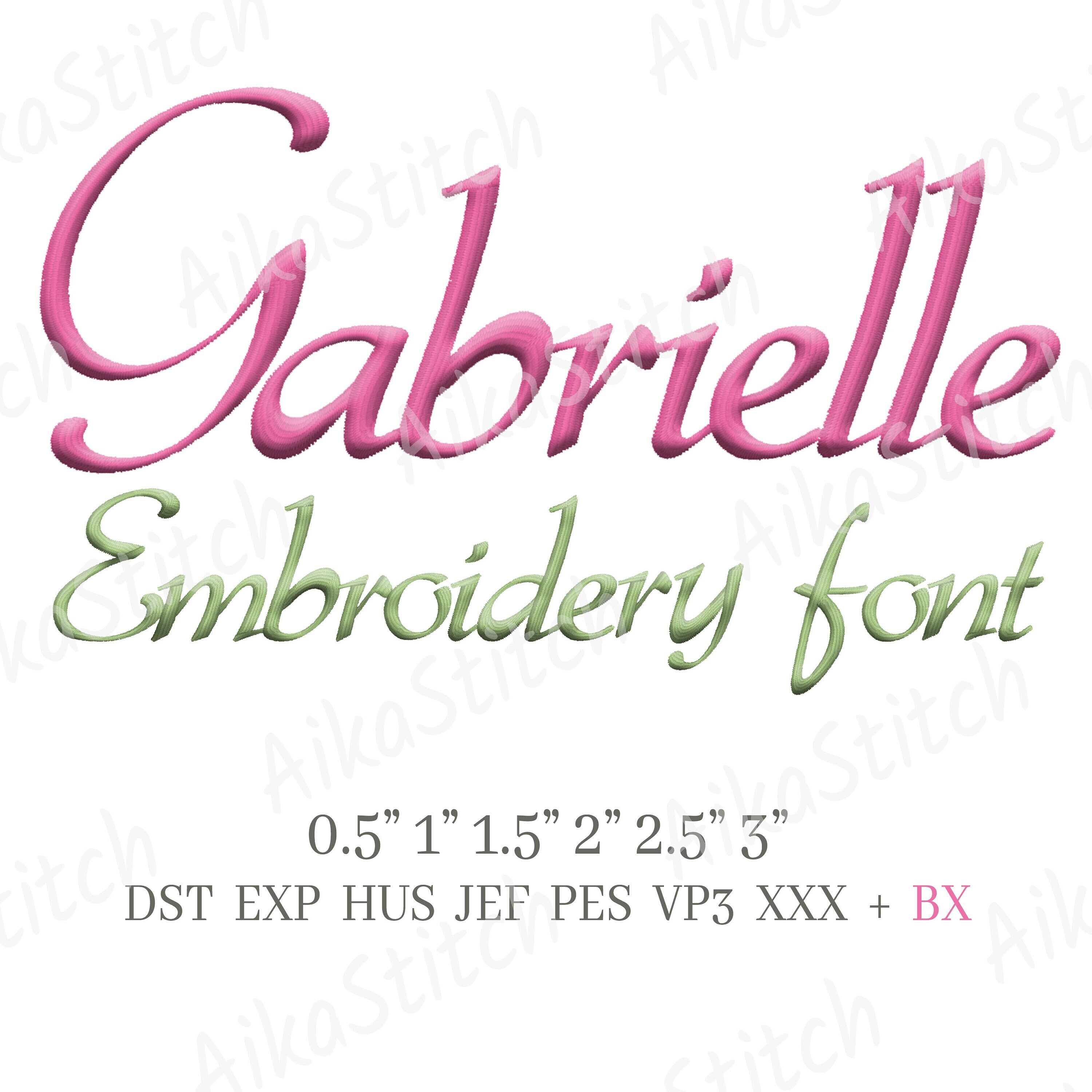 Gabrielle Embroidery Font Alphabet Machine Embroidery Design BX Format ...