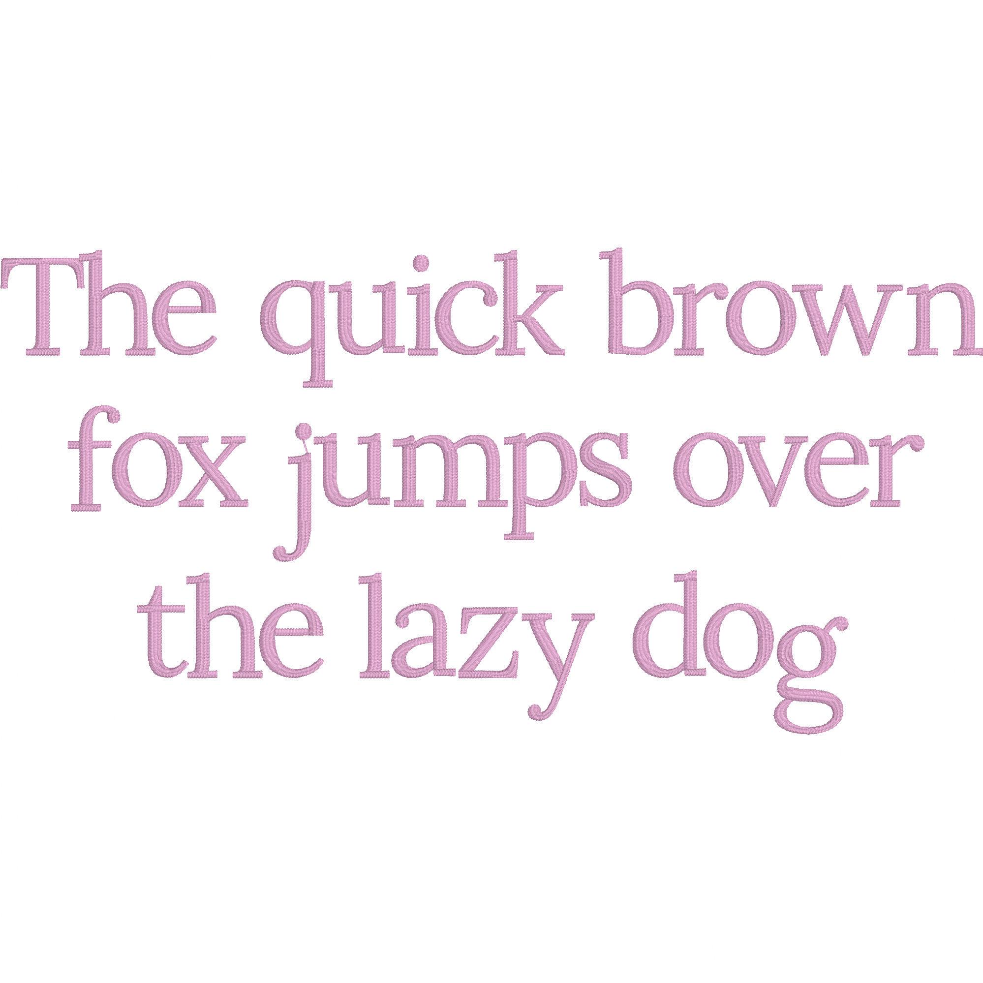 Lora Modern Serif Native BX Scalable Embroidery Font, Satin Stitch ...