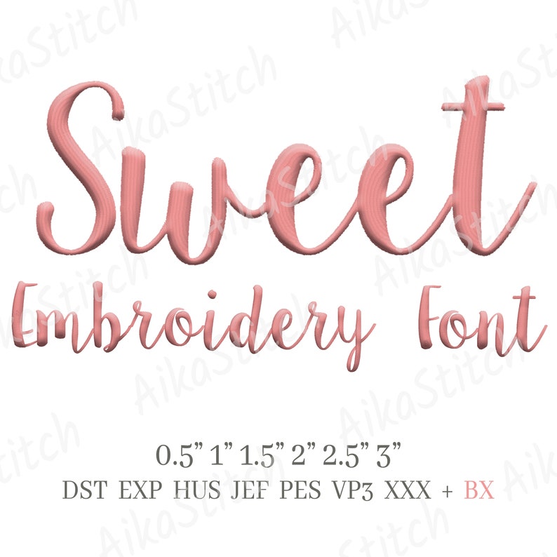 Sweet Embroidery Font Alphabet Machine Embroidery Design BX - Etsy
