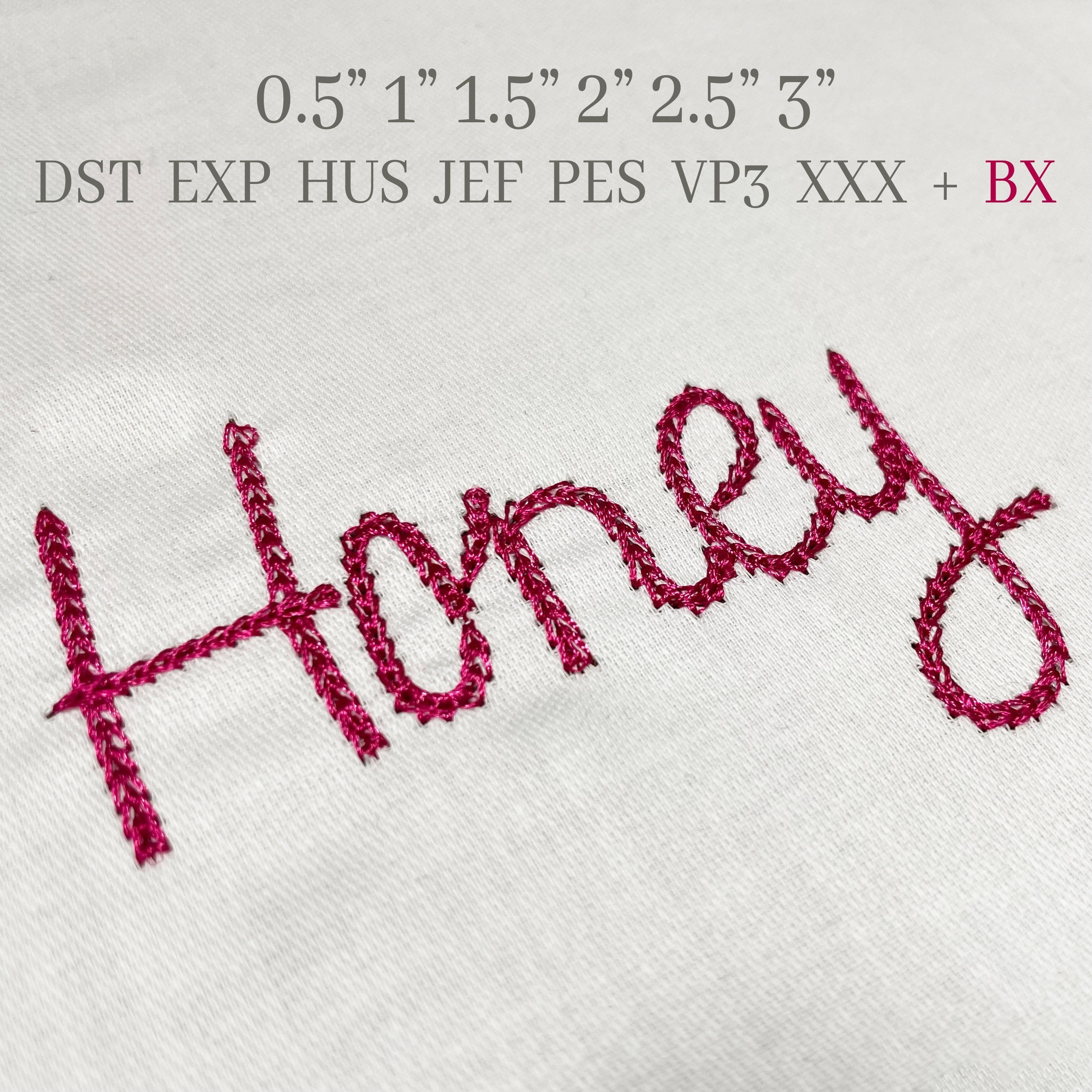 Honey Chain Embroidery Font Alphabet Machine Embroidery Design BX ...
