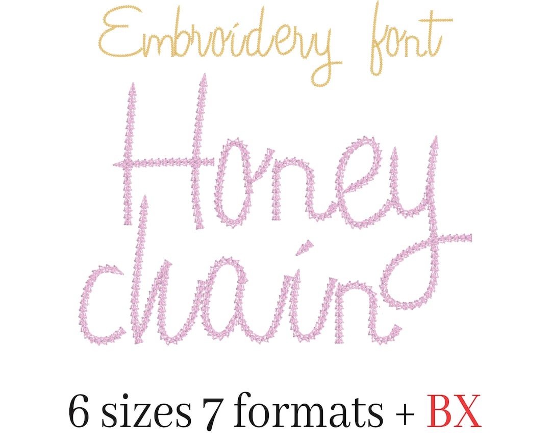 Honey Chain Embroidery Font Alphabet Machine Embroidery Design BX ...