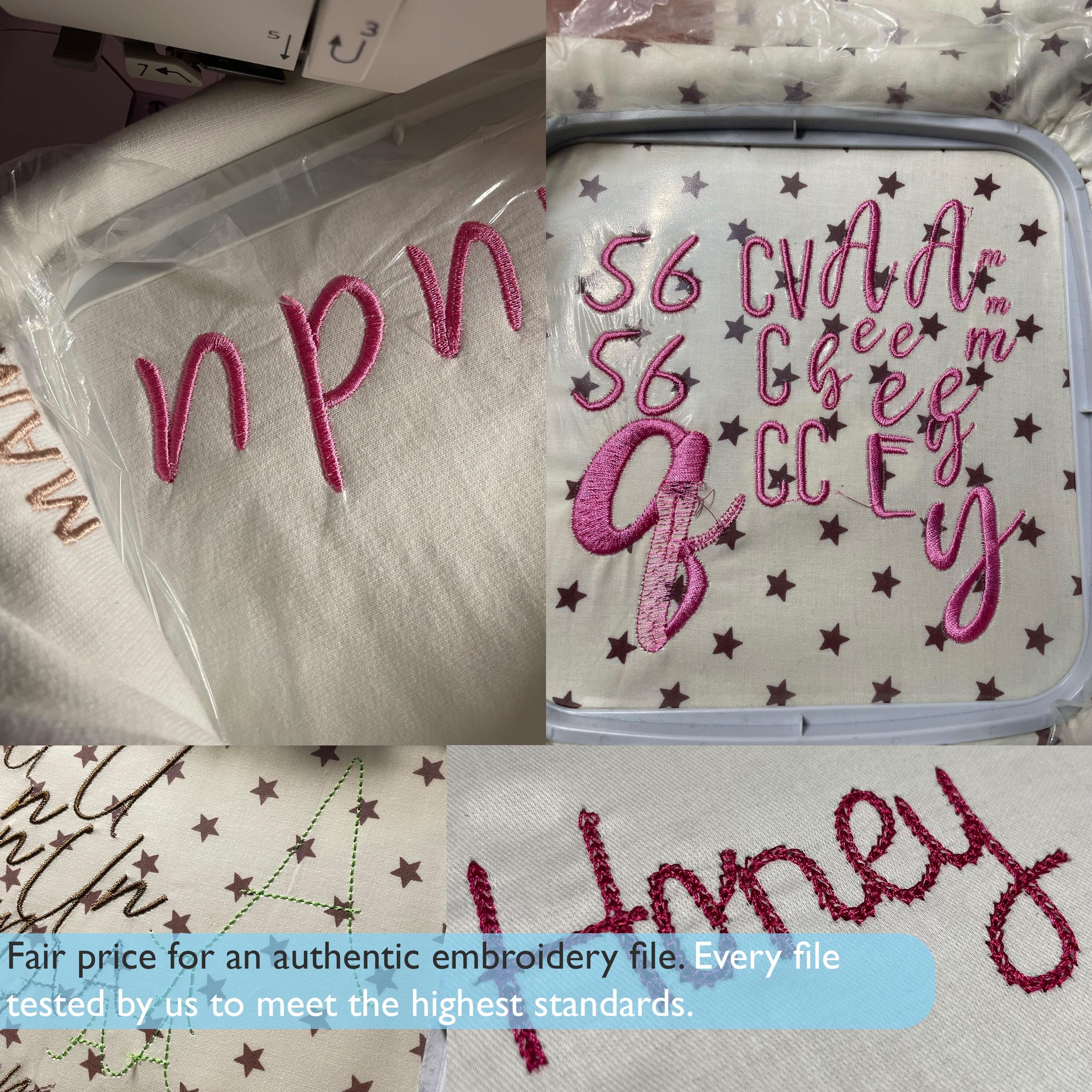 Vogue Modern Serif Basic Native BX Scalable Embroidery Font, Satin ...