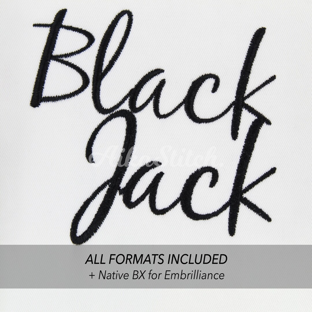 Black Jack Embroidery Font; Native Bx Fonts Alphabet; Satin Stitch BX ...