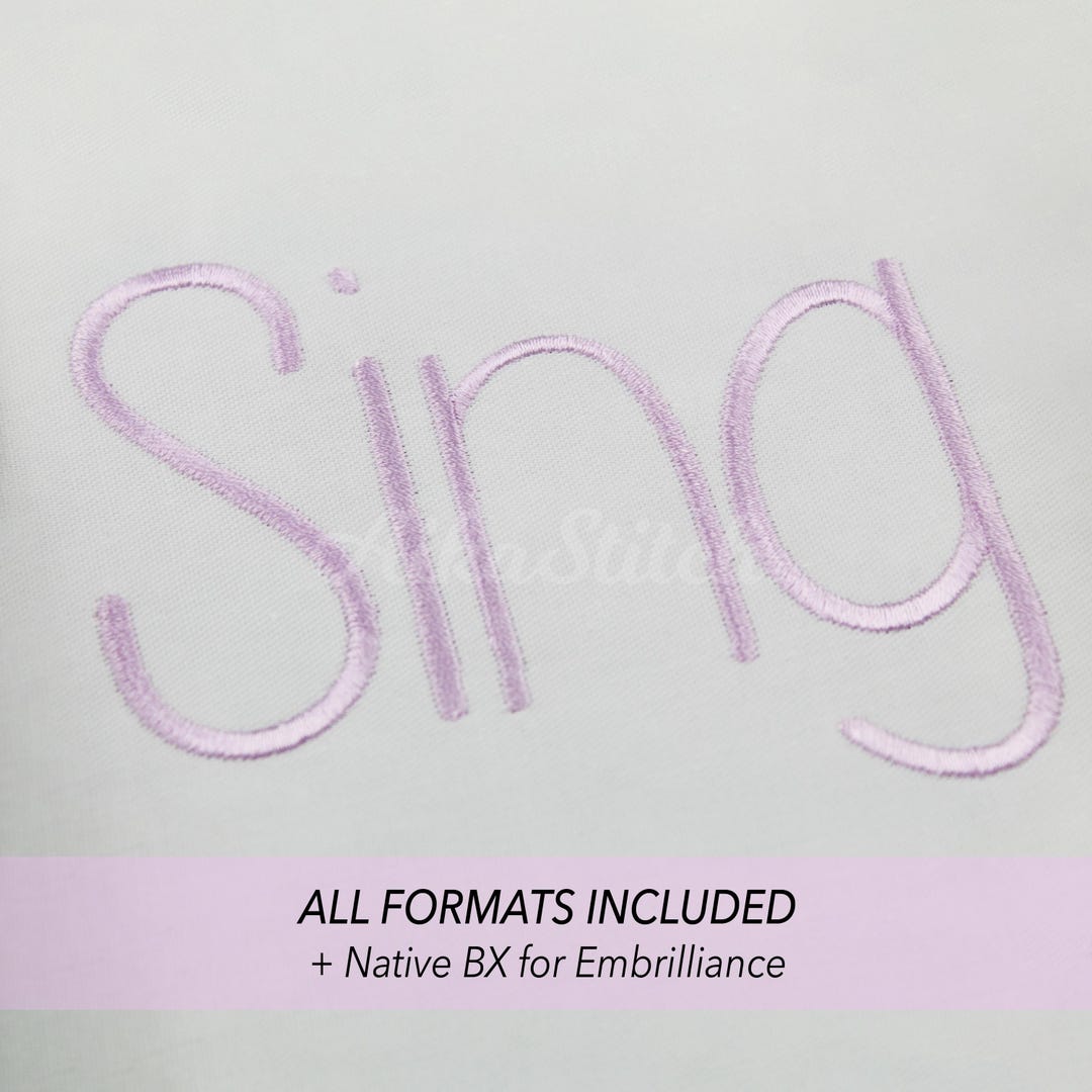 Sing Embroidery Font; Native Bx Fonts Alphabet; Satin Stitch BX Format ...